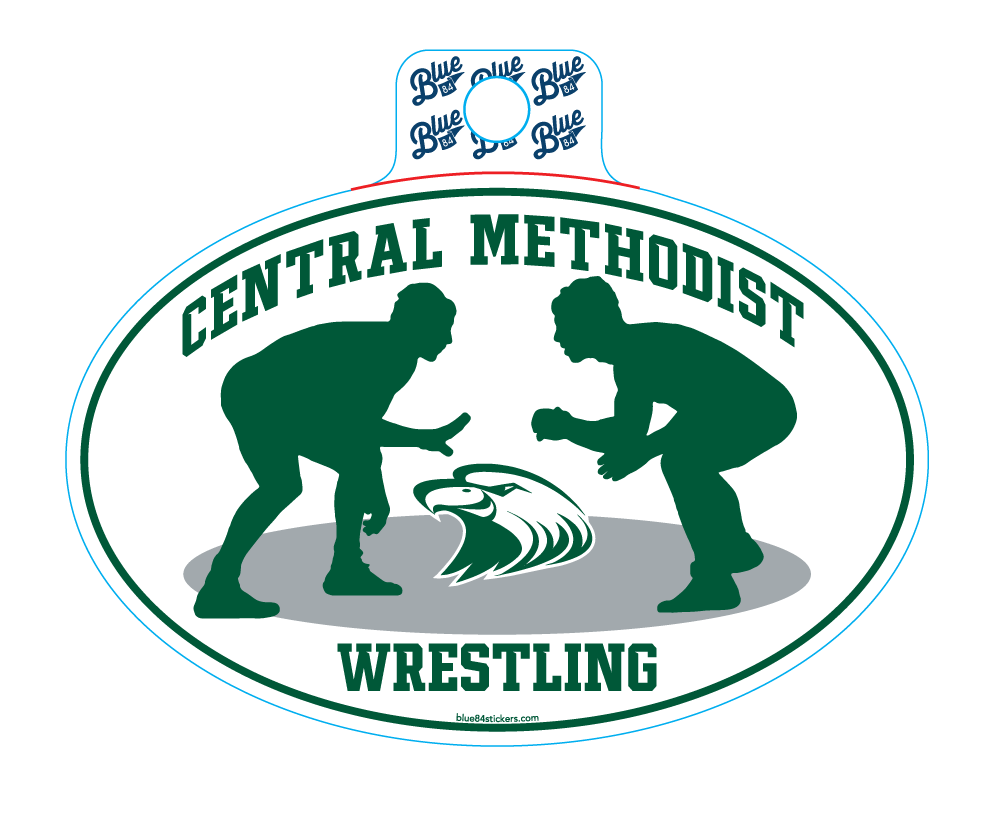 Blue 84 Wrestling Sticker | CMU EagleStore