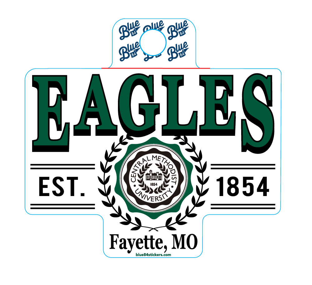 Blue 84 Eagles & Central Seal Sticker | CMU EagleStore